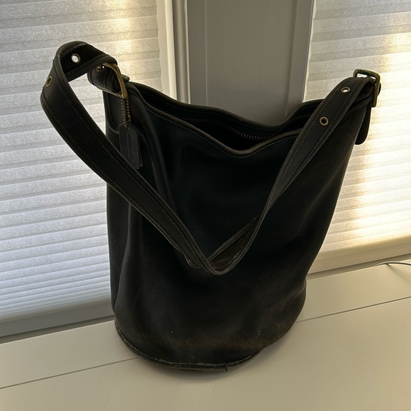 Coach | Bags | Black Vintage Xl Duffle Feed Sac 985 | Poshmark